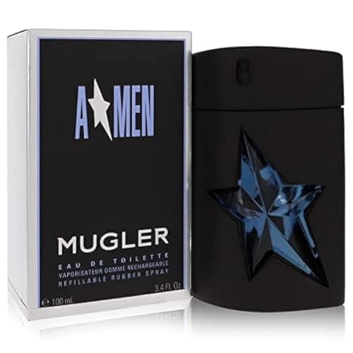 Thierry Mugler Angel Men Edt for Men 3.4 Oz/ 100 Ml - Refillable, 3.4 Fl Oz