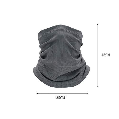 Sun UV Protection Summer Face Mask Breathable Sun Protection Neck Gaiter for Fishing Hiking Camping Outdoors Versatile Head wrap (2 Pack) Black