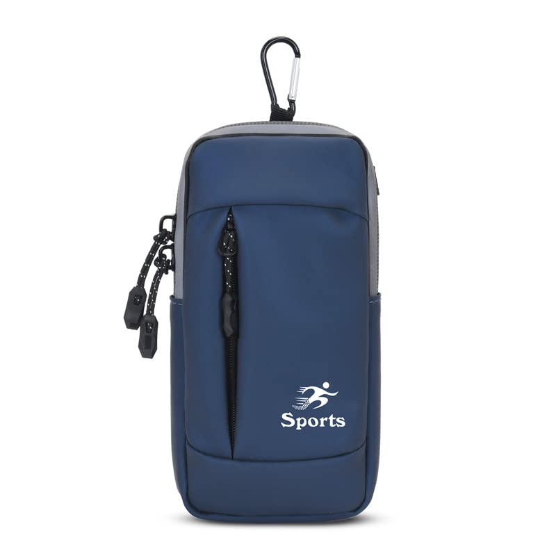 Sport Running Armband Cell Phone Holder Crossbody Purse Belt Pouch Arm Bag for Samsung Galaxy S21 FE S23 S22 Ultra S20 Plus/Google Pixel 6a 7 6 5 4 XL/iPhone 13 14 Pro Max BLU View 2 TCL 10L (Blue)