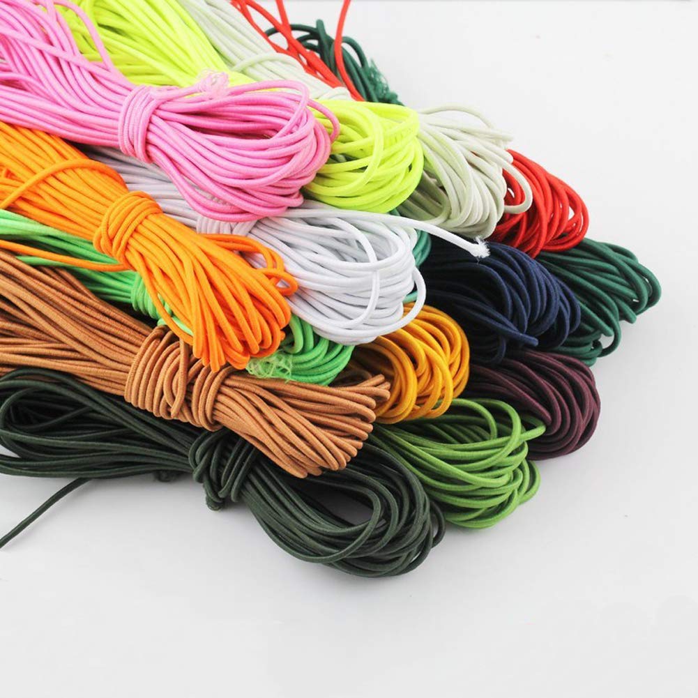 VGOODALL 100 Yards White Elastic String Beading Cord Stretchy String for Bracelets, Necklace, Jewelry Making and Crafts,1MM