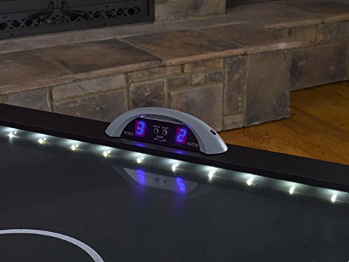 TRIUMPH SPORTS USA Lumen-X Lazer 6’ Interactive Air Hockey Table Featuring All-Rail LED Lighting and In-Game Music