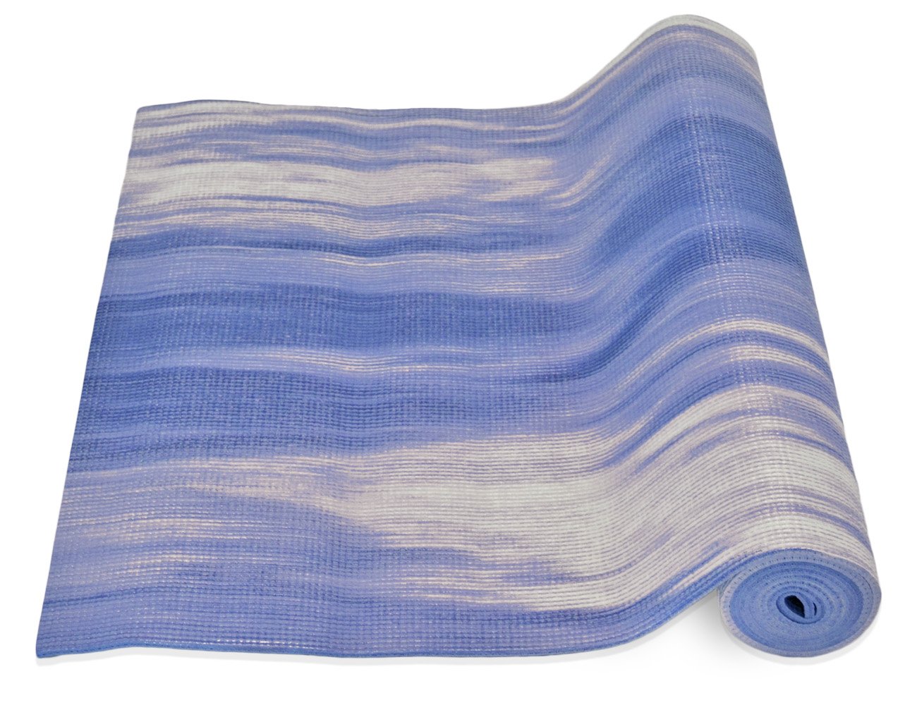 YogaAccessories 1/4" Thick High-Density Deluxe Non-Slip Exercise Pilates & Yoga Mat, Cool Breeze