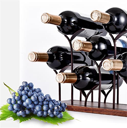 WENLII Iron Small Sapling Wine Rack Metal freestanding Kitchen Storage Rack Wine Cabinet Wine Rack