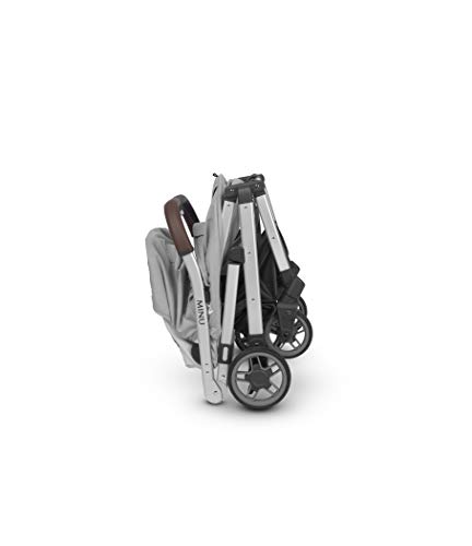 UPPAbaby MINU Stroller-Devin(Light Grey Melange/Silver/Chestnut Leather)+MINU Infant Car Seat Adapter for MESA