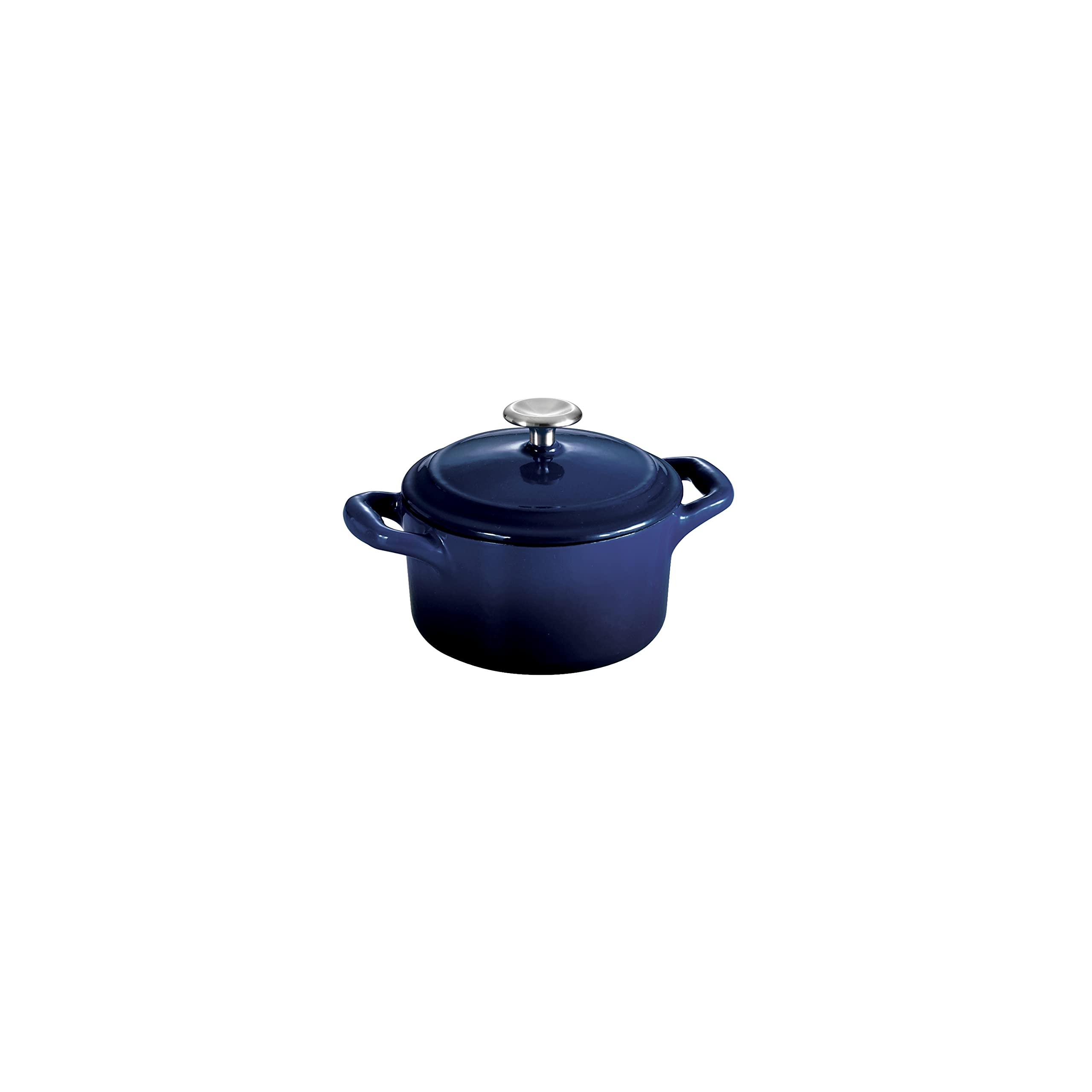 Tramontina Covered Mini Cocotte Enameled Cast Iron 10.5-Ounce Gradated Cobalt, 80131/072DS