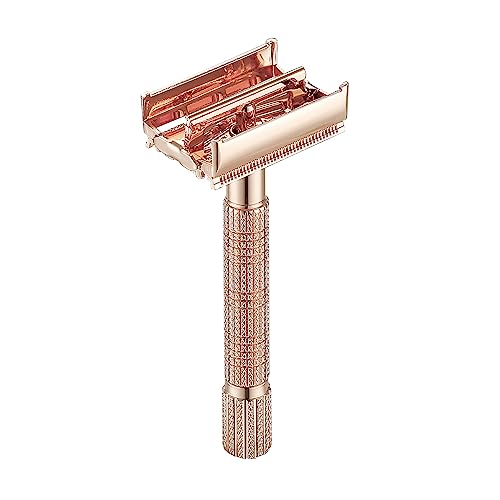 VIKINGS BLADE Safety Razor for Women + 5 Swedish Steel Blades. Quick Release Head, Double Edge. Smooth, Reusable, Eco-Friendly (Model: Eva)