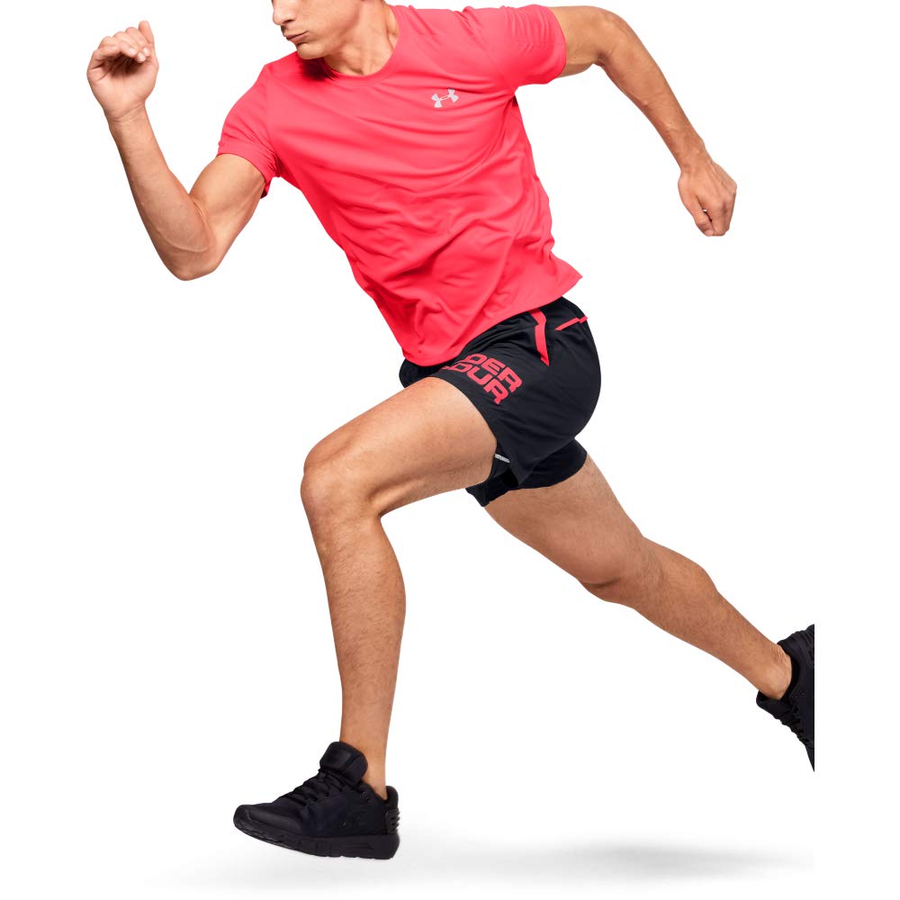 Under Armour Speed Stride 7'' Graphic Running Short, Black (001)/Reflective, Medium