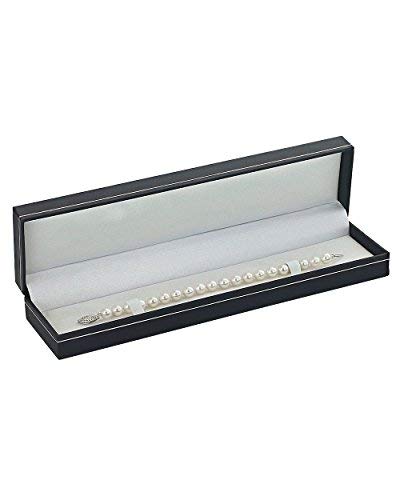 The Pearl Source 14K Gold 6-6.5mm AAA Quality Round White Japanese Akoya Saltwater Cultured Pearl Bracelet for Women
