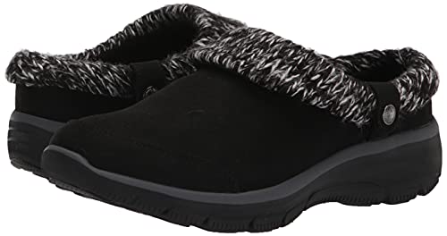 Skechers Women's Easy Going-Good Duo Mule, Black, 10