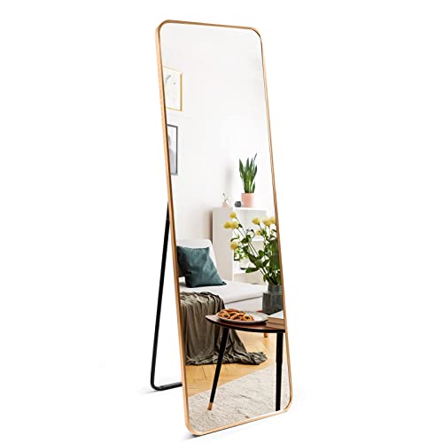WIFTREY Full Length Mirror 65x24 Floor Standing, Wall Mounted, Leaning, Decorative Bedroom Living Room Standup Wall Full Body Long Hanging Large Size Tall White Frame Mirror