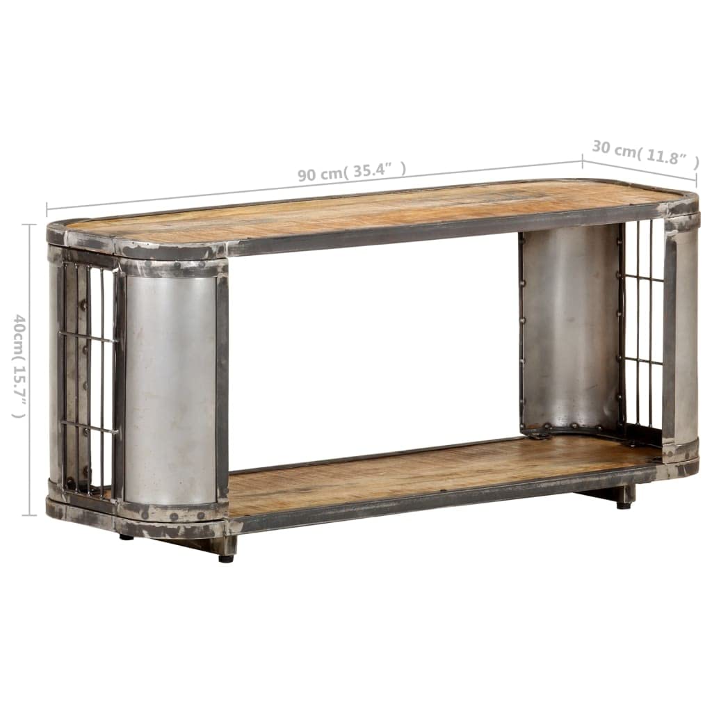 THYUOVAI TV Cabinet,Side Cabinet Entertainment Stand Storage cabine Lowboard Suitable for Living Room,Bedroom,Closet,Hallway,Foyer,Office 35.4"x11.8"x15.7" Solid Mango Wood