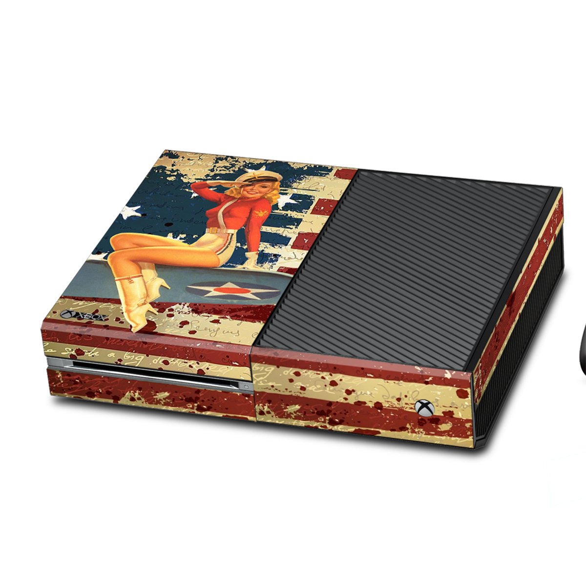 Skins Stickers Protective Vinyl Decals Covers Compatible for Xbox One and Controller - Leather Texture