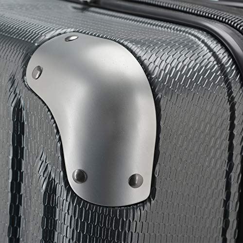 Traveler's Choice New London II Hardside Expandable Spinner Luggage, Gray, Checked-Large 29-Inch