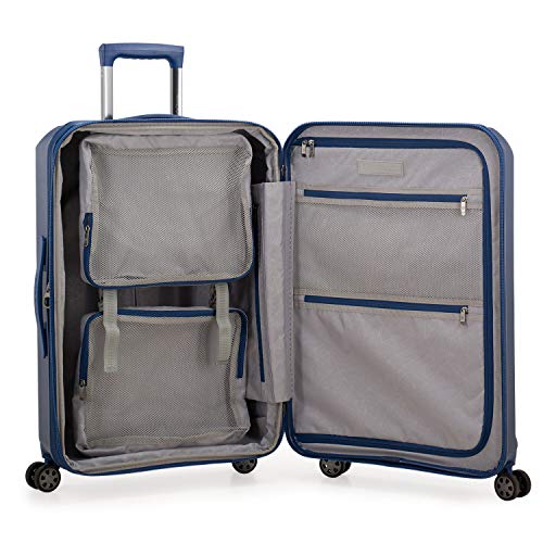 Traveler's Choice Pagosa Indestructible Hardshell Expandable Spinner Luggage, Navy, Check-in Only