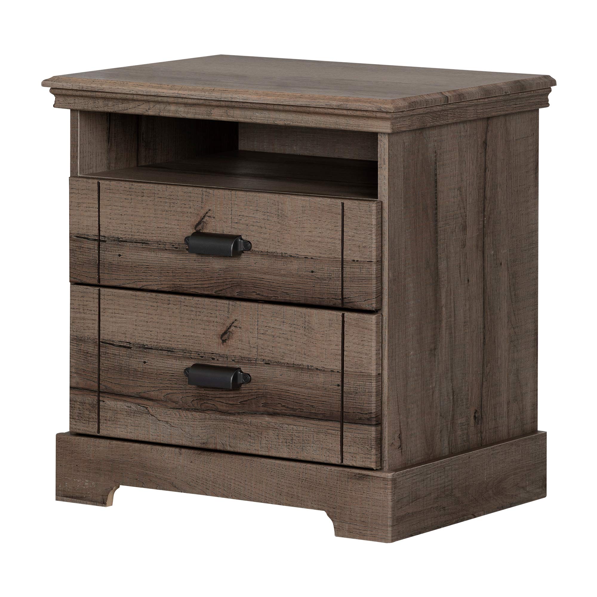 South Shore Avilla 2-Drawer Nightstand, Fall Oak, 17.5 in x 24.5 in x 25 in