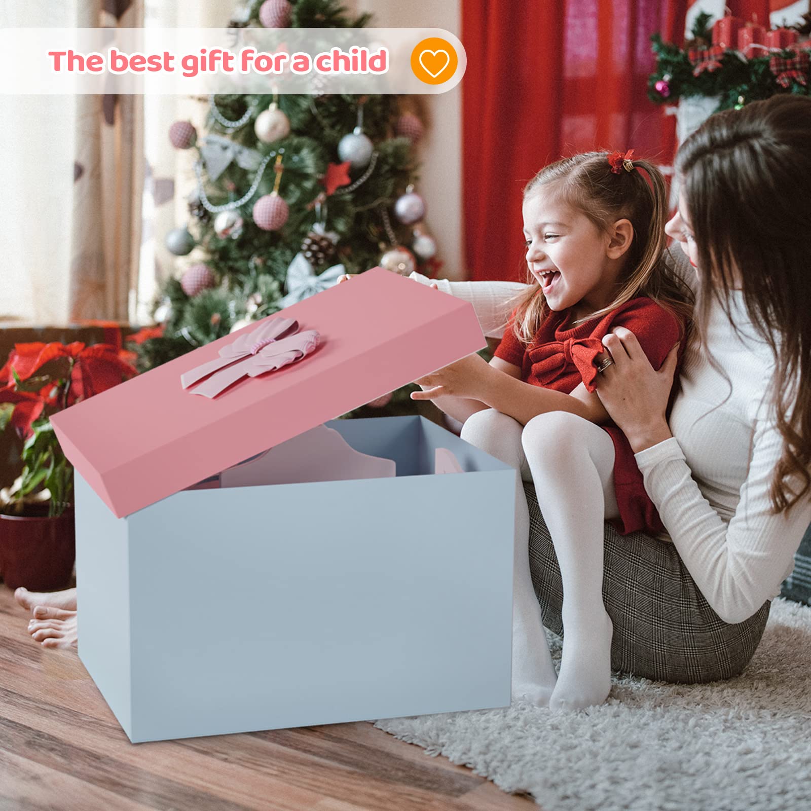 VALUE BOX Kids Vanity Table and Stool for Makeup Dressing with Mirrors Drawers, White Pink