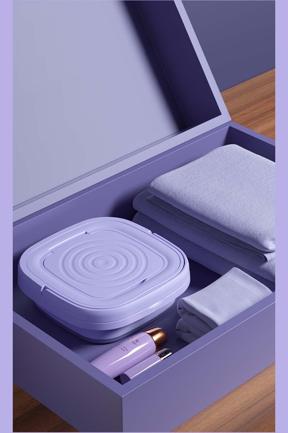 WashNGo Portable Mini Washing Machine, High Capacity Mini Washer with 3 Modes Deep Cleaning, Foldable Washing Machine with Soft Spin Dry for Socks, Baby Clothes, Towels, Delicate Items