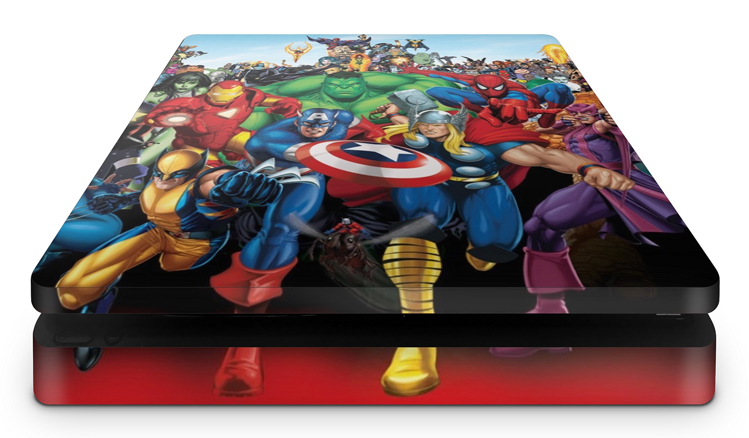 Superhero Skins for PS4 Playstation 4 Slim Console Decal Vinal Sticker + 2 Controller Set
