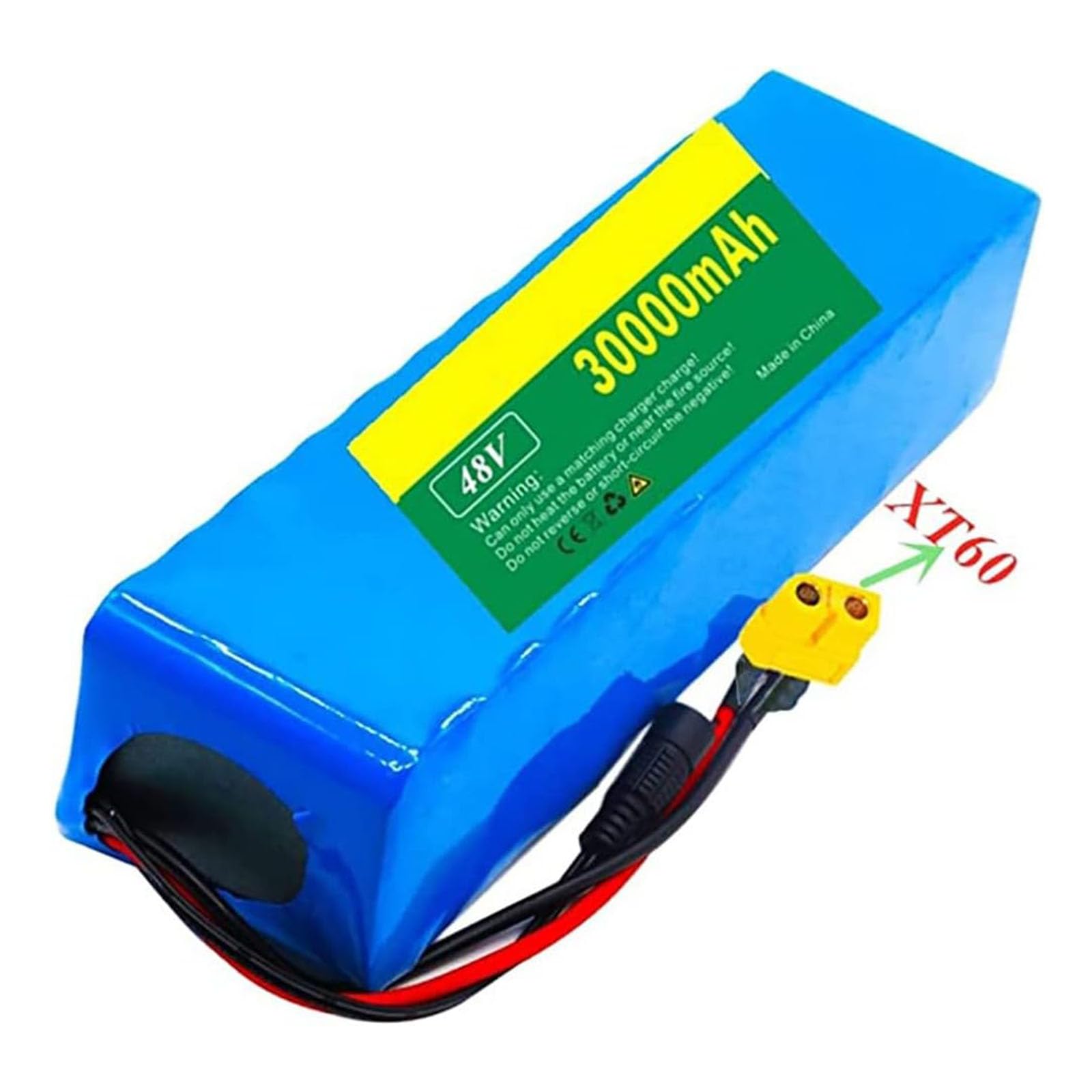 ZGFF 48V 30Ah Lithium-Ion Electric Bike Battery, for Go Kart/E-Scooter/Mountain Bicycle, 13S3P Combination with 54.6V 2A Charger + BMS Protection,T