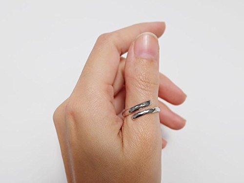 SOVATS Hammered Thumb Ring for Women 925 Sterling Silver Rhodium Plated - Simple, Stylish &Trendy Nickel Free Ring, Size 11