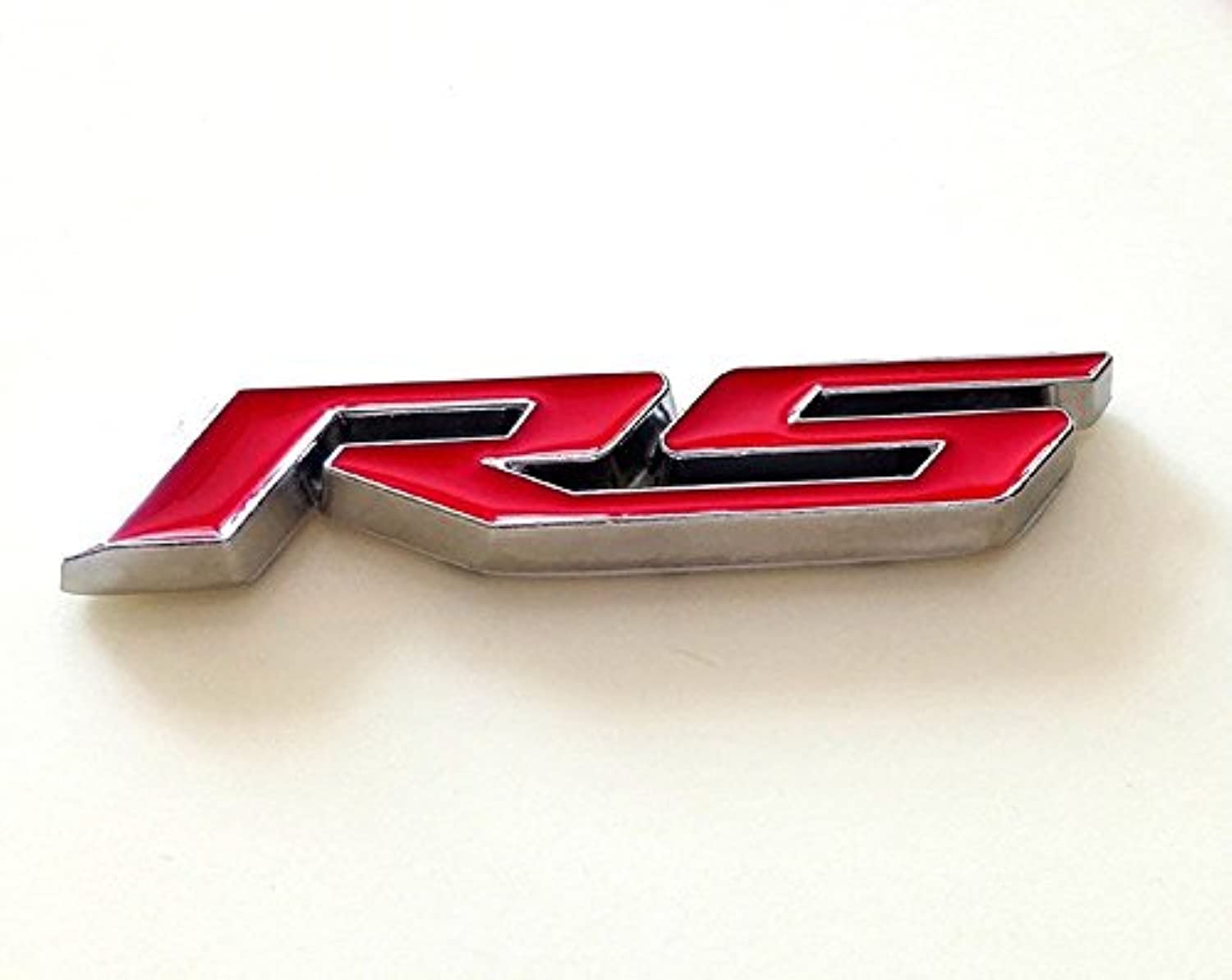 TSD 1 Pcs Red RS Zinc Alloy R S 3D Logo Emblem Badge Sticker