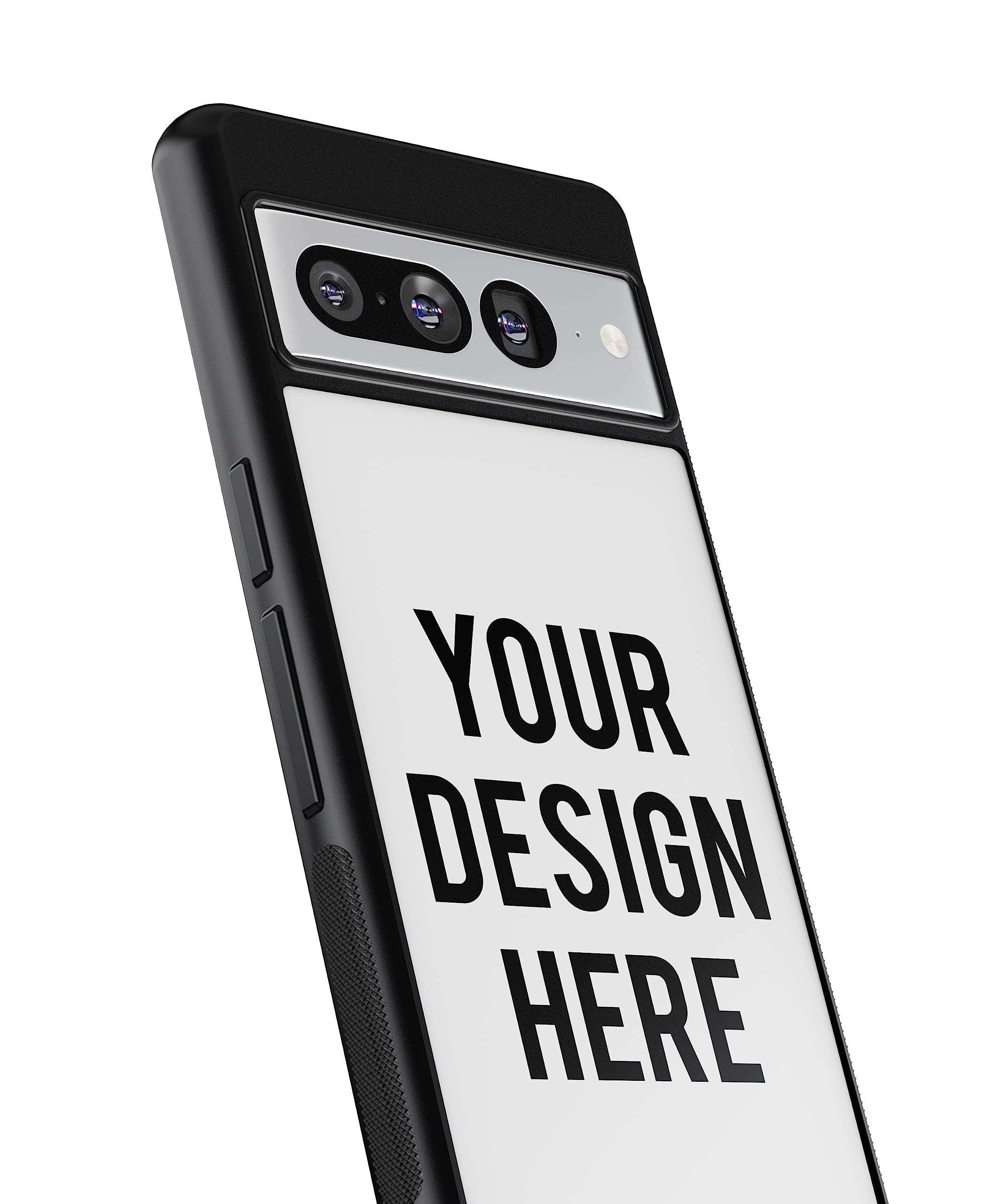 Upload Your Image | Make Your Own Black Rubber Phone Case Compatible With Google Pixel 8, 8 Pro, 8a, 7a, 7, Pixel 7 Pro, Pixel 6a, 6 Pro, 6, 5, 4a 5G, 4a 4G, 4, 4 XL, 3a, 3a XL, 3, 3 XL, 2 XL