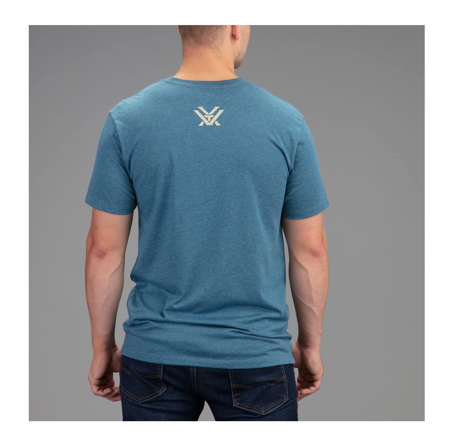 Vortex Optics Logo Short Sleeve T-Shirts (Steel Blue Heather Camo, 3X-Large)