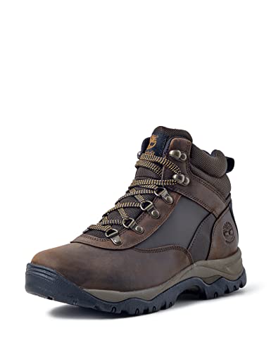 Timberland Women's Keele Ridge WP Leather Mid Winter Boot, Medium Brown Connection Full Grain, 8.5 M US