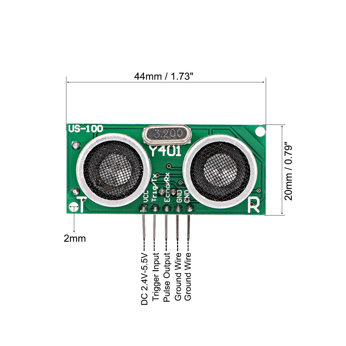 uxcell Ultrasonic Module US-100 Distance Sensor for Arduino Robot