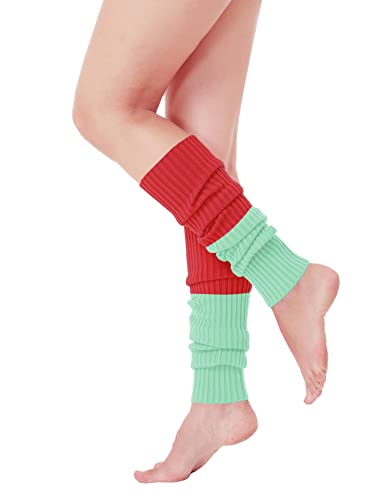 v28 Women 80s Party Warm Costume Marathon Knit Long Socks Leg Warmers (46mixi)