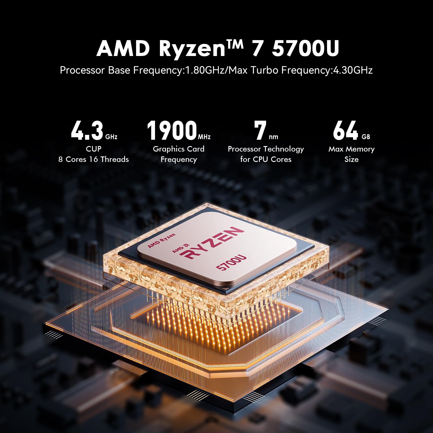 TRIGKEY Mini PC Ryzen 7 S5 5700U(8 Cores, 16 Threads) Mini Computer 32GB DDR4 500GB M.2 NVME(Max 3000MB/S) SSD Gaming S5 Mini Computer OS Pro. Wi-Fi 6/Bluetooth 5.2/4K@60Hz/HDMI+DP/USB 3.0 Micro PC