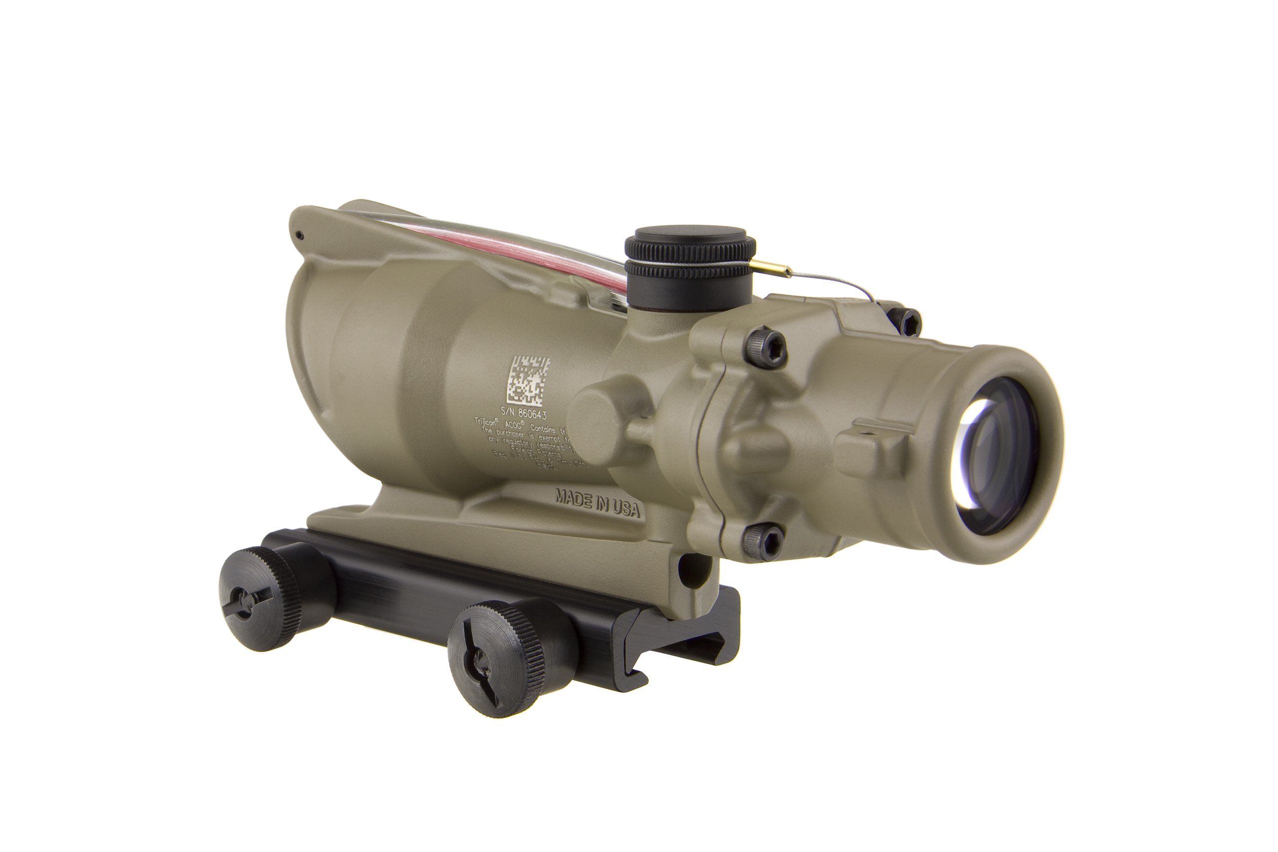 Trijicon ACOG TA31-D-100310 4x 32 Dual Illuminated Red Chevron .223 BAC Reticle Scope, Dark Earth