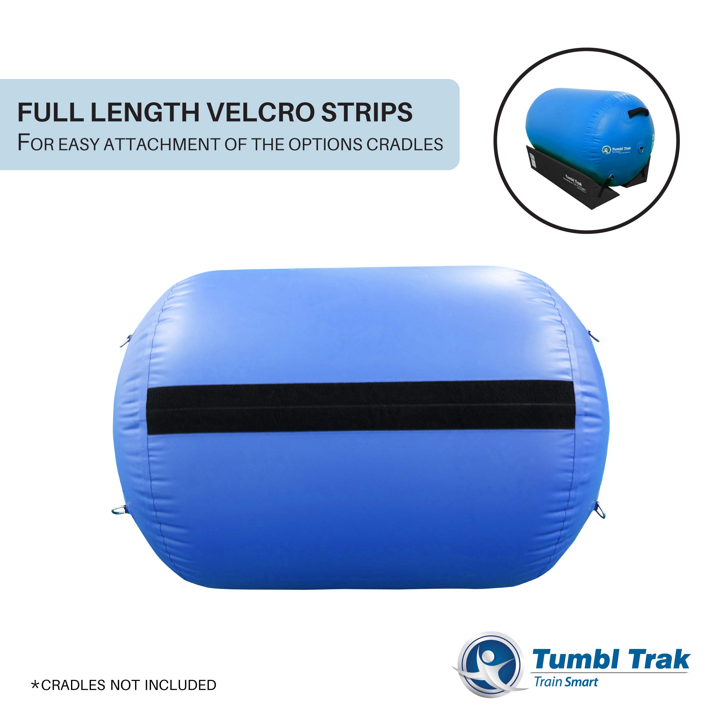 Tumbl Trak Air Barrel, Commercial Grade Air Roller for Gymnastics and Cheerleading, Blue, 36In Diameter
