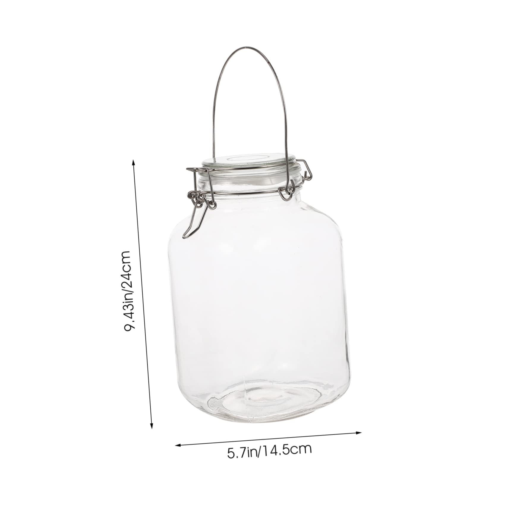 SWOOMEY Glass Storage Jar Glass Container Sauerkraut Canned Clear Container Glass Kitchen Canisters Transparent Pickle Jar Sealed Glass Storage Jar Glass, Iron Glass Storage Container Food