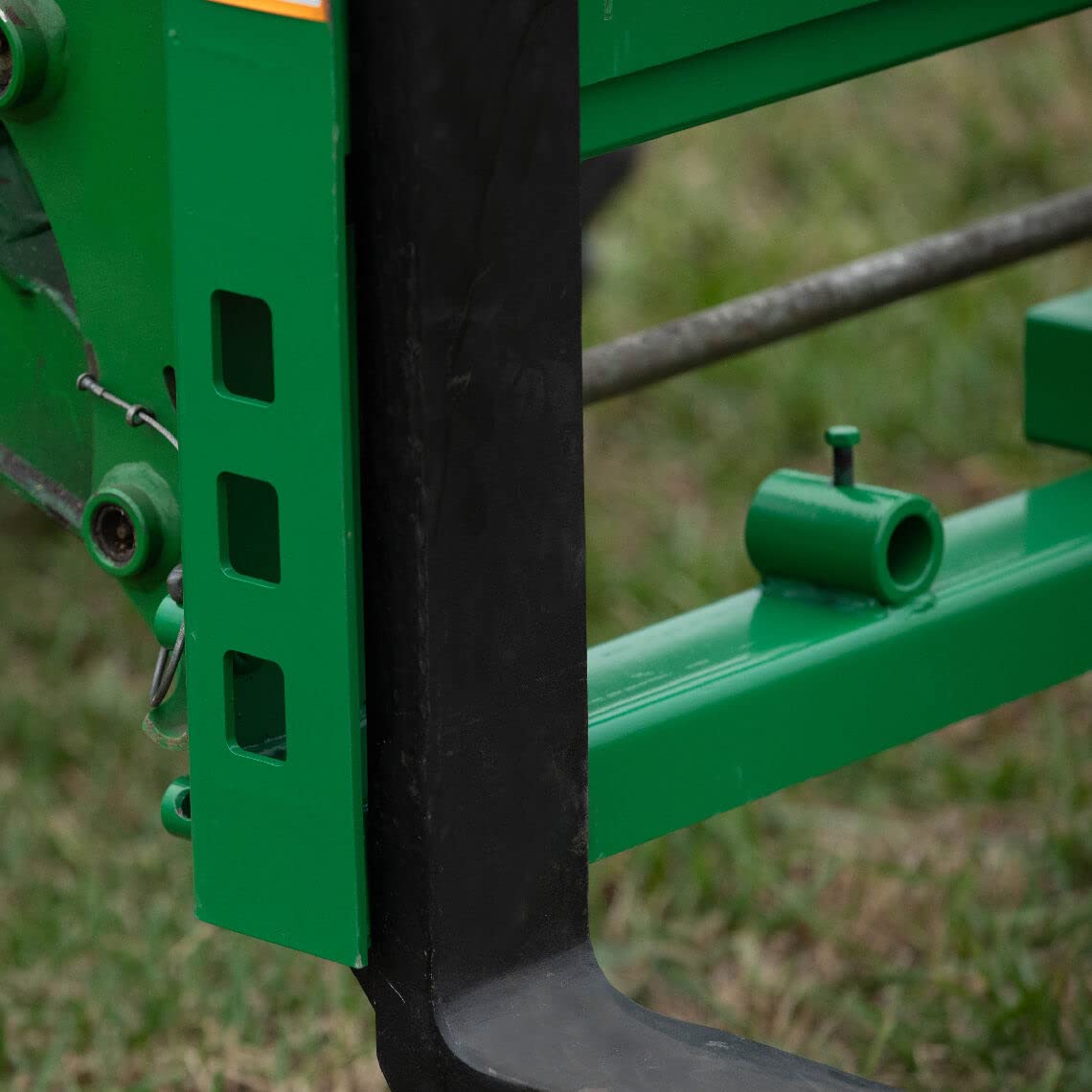 Titan Attachments Pallet Fork Attachment, 42†Fork Blades, Rated 3,000 LB, Receiver Hitch, Fits John Deere Loaders