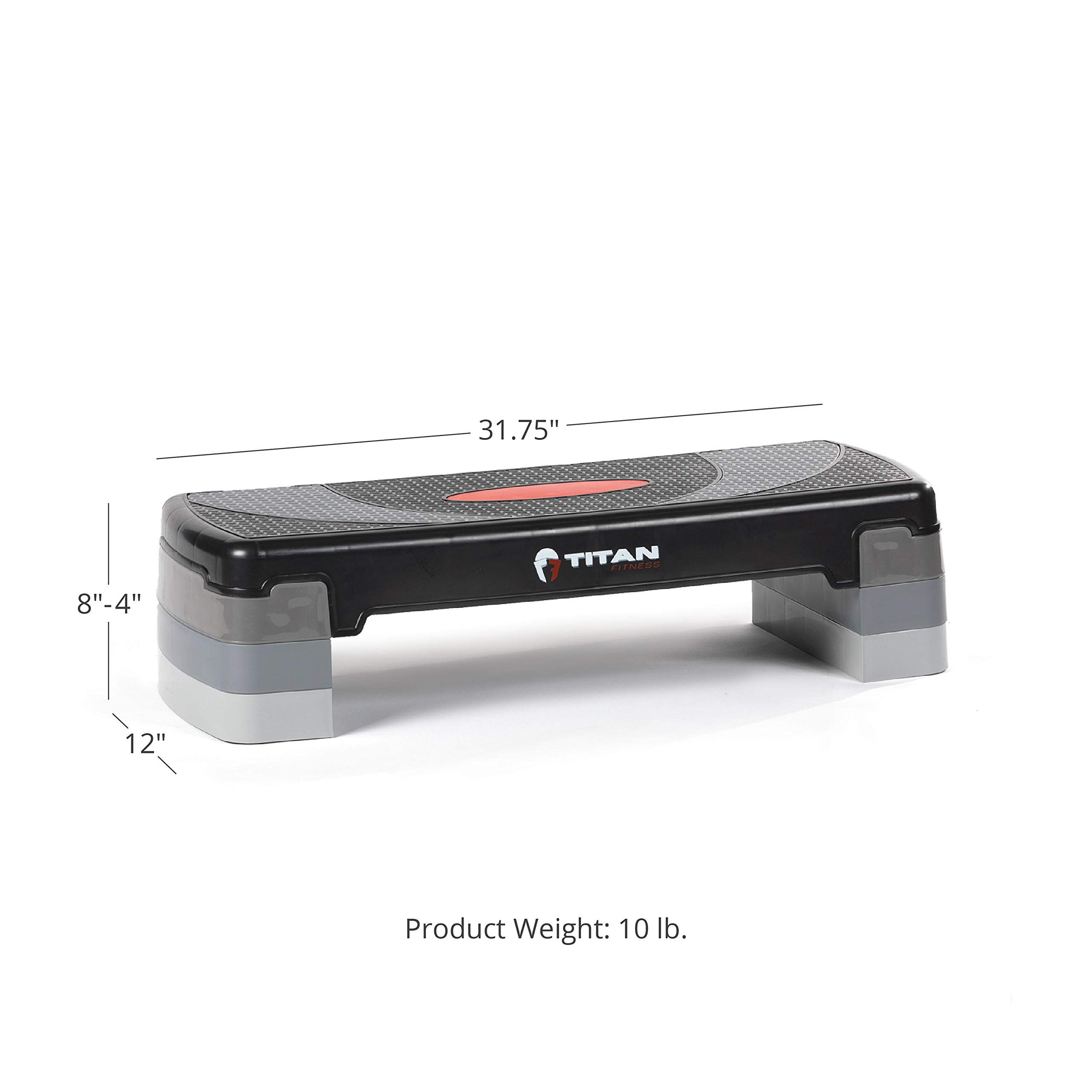 Titan Fitness Medium Aerobic Step 4"-8" Step with Risers Gym Home Exercises Workout