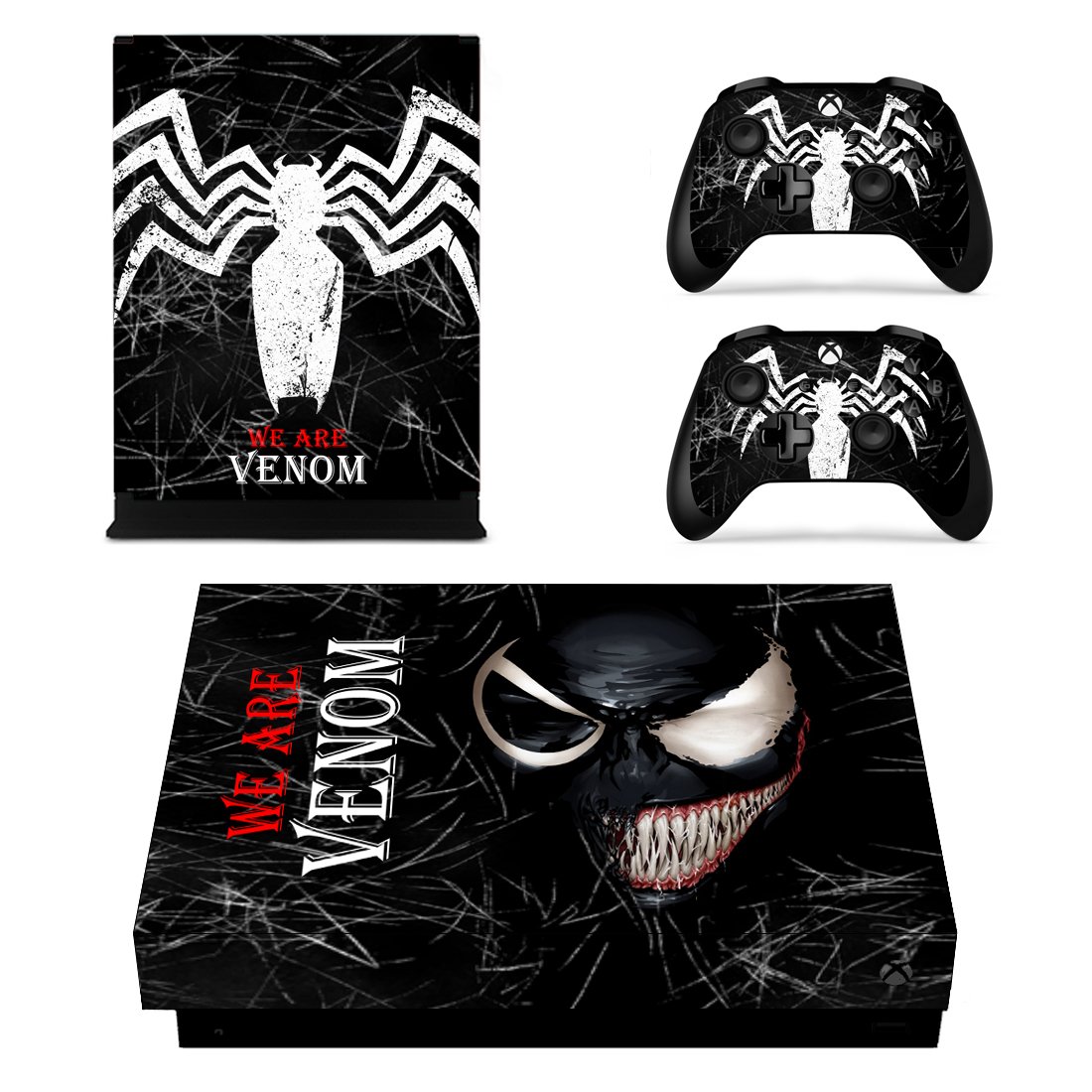 Vanknight Vinyl Decal Skin Stickers Wrap Cover for Xbox One X XBX Console Controllers Horror