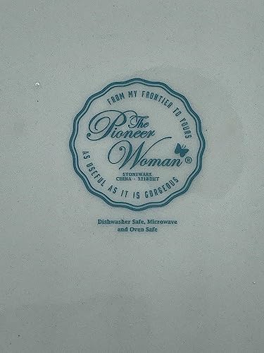 The Pioneer Woman Sweet Romance Pie Plate-Stoneware 9 Inch Pie Pan For Everyday and Holidays Baking