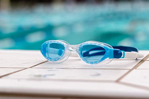 Zoggs Unisex's Phantom 2.0 Swimming Goggles, White/Blue/Tint, One Size