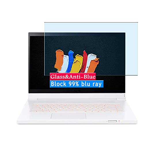 Vaxson Anti Blue Light Tempered Glass Screen Protector, compatible with Acer ConceptD 7 Ezel CC715-71 15.6" Visible Area, 9H Film Protectors [ Not Full Coverage ]