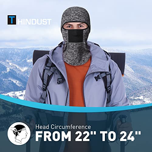 THINDUST Winter Balaclava Ski Mask for Men Women, Thermal Fleece Windproof Breathable Full Face Mask Neck Warmer