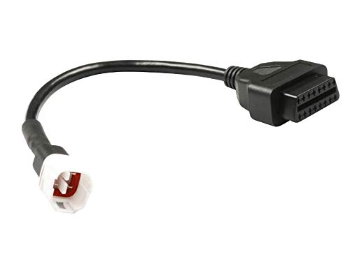 YLDEE OBD 4 Pin Diagnostic Cable, OBDII Adapter OBDII Connector Cable Scan Tool for YAMA HA Motorcycle Bike ATV