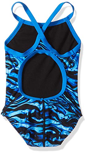 TYR Girls’ Miramar Diamondfit Swimsuit, Blue, 22