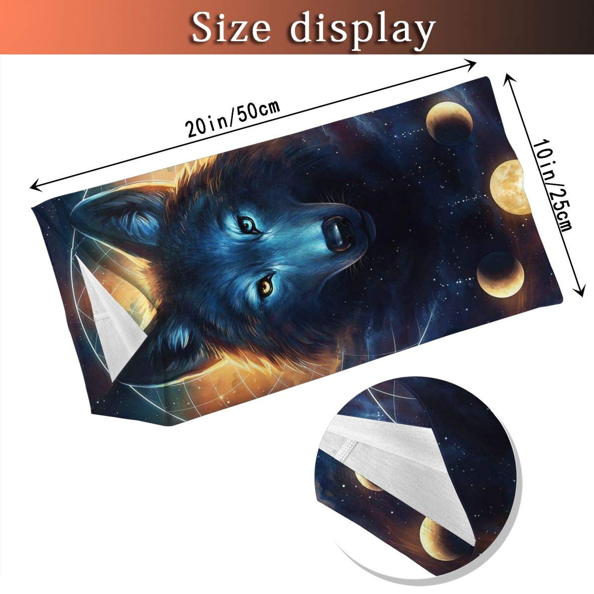 Wolf Neck Gaiter Face Scarf Mask-Dust, Sun Protection Cool Lightweight Windproof, Breathable Fishing Hiking Running Cycling