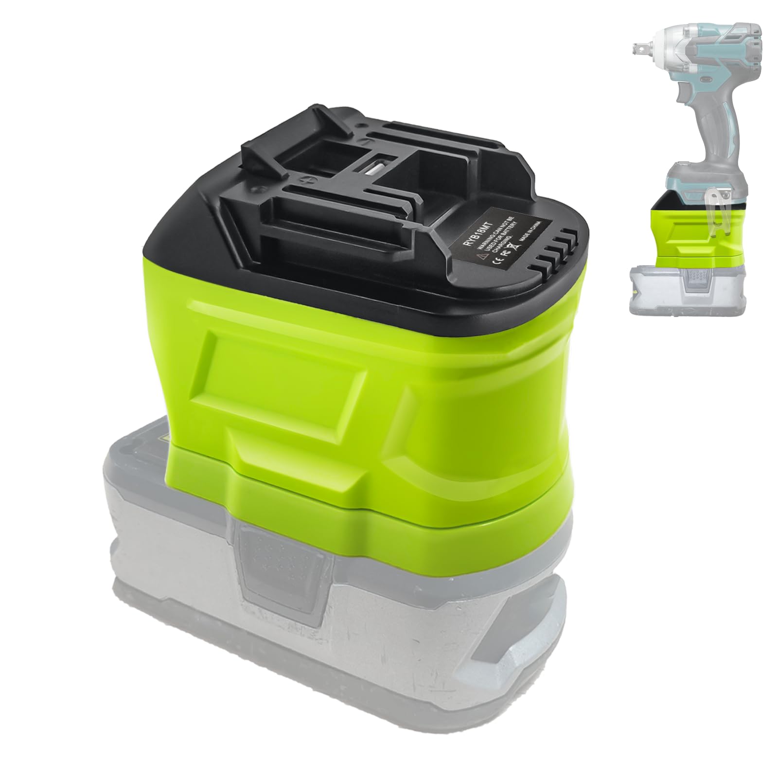 TEPULAS Battery Converter for Makita 18v Tools, Battery Adapter for Ryobi 18V Battery Converter to Makita 18v Power Tools