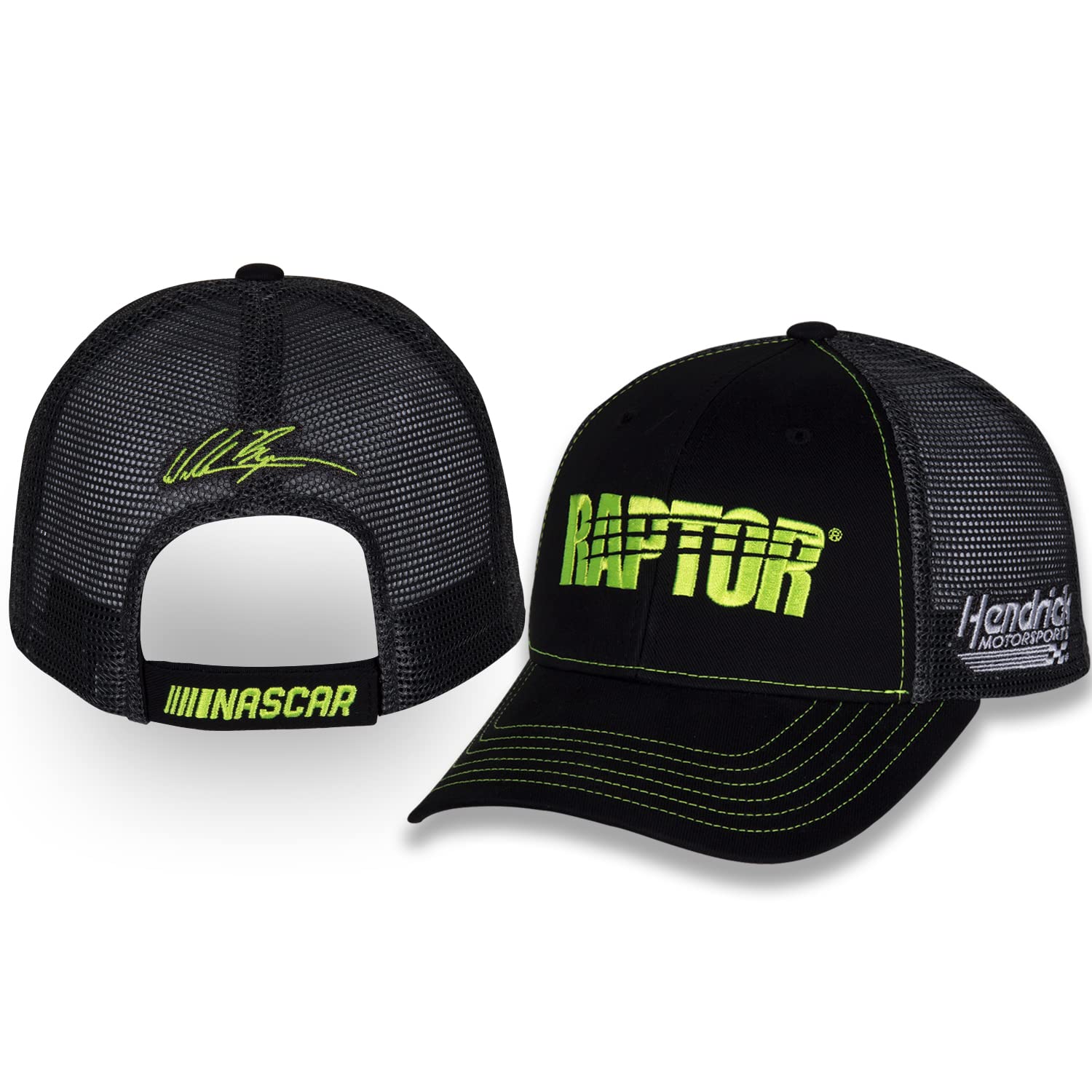 William Byron #24 2023 NASCAR Raptor Sponsor Black Adjustable Trucker Mesh Hat