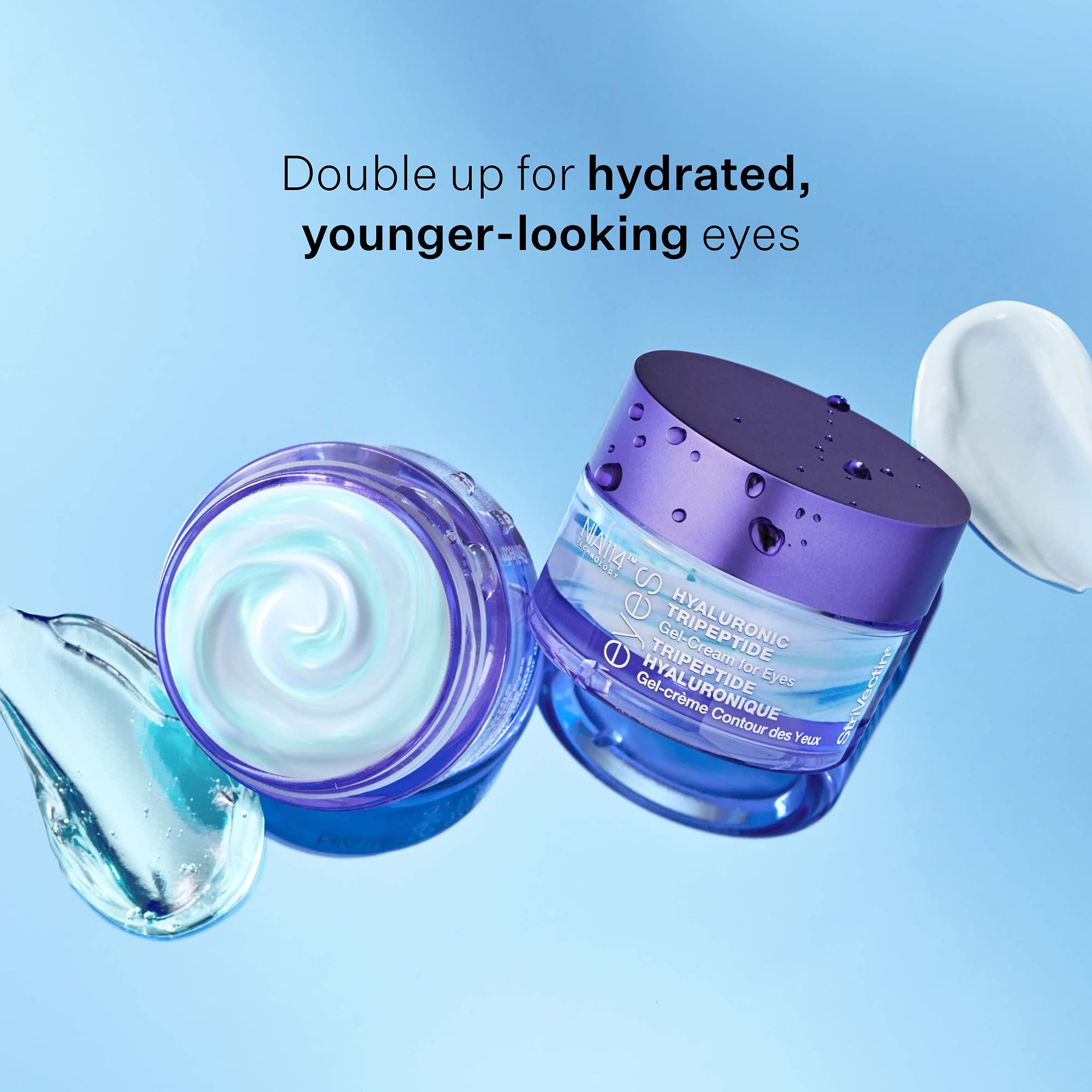 StriVectin Advanced Acids Hyaluronic Tripeptide Gel Cream for Eyes, Intense Hydration & Blue Light Neutralizer, 0.5 Fl Oz