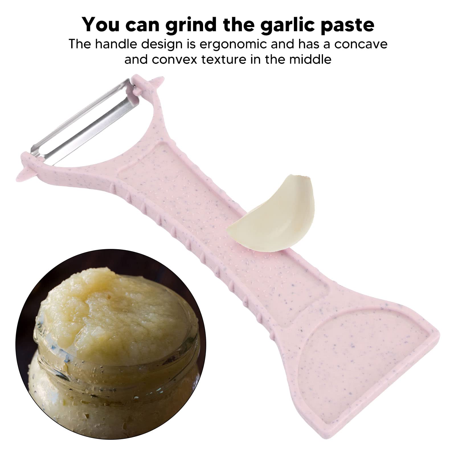 Vegetable Peeler, Ergonomic Easy To Use Stainless Steel Potato Peeling Tool Practical for Kitchen (Pink)