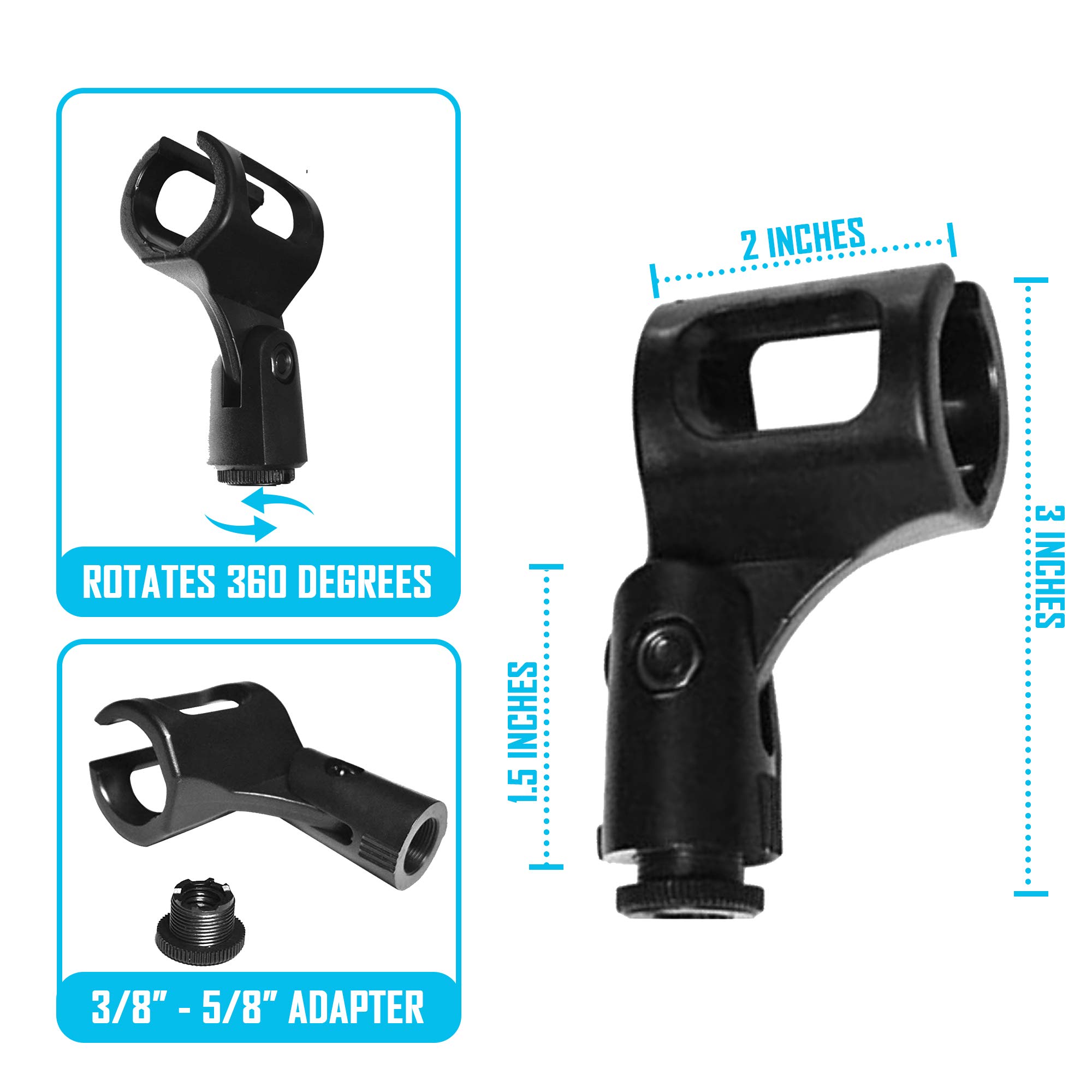 SpinTech Flexible Gooseneck Microphone Stand with Desk Clamp for Radio Broadcasting Studio, Live Broadcast Equipment, TV Stations (13, Clamp)