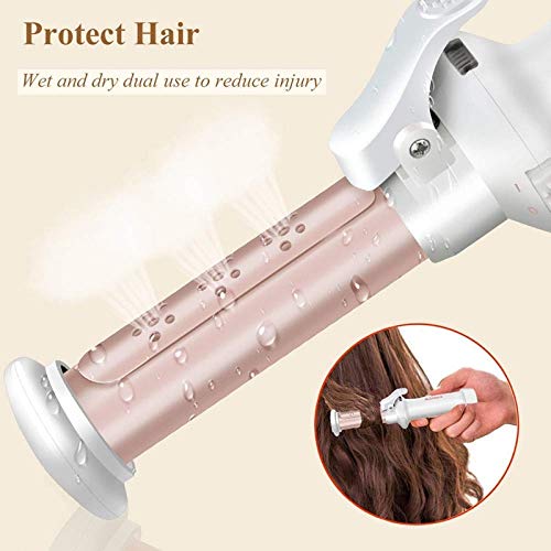 YZRL Cordless Curling Iron 1-Inch Ceramic Curling Wand Professional 2 in 1 Mini Hair Curler for Loose Curls USB Rechargeable Portable